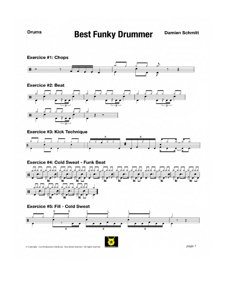 Best Funky Drummer Sheet | PDF