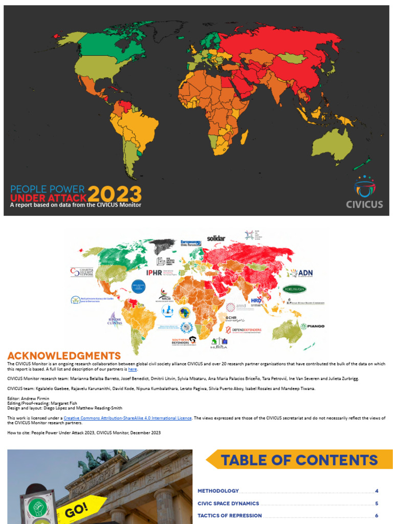 CIVICUS - 2023 - Monitor Global Findings | PDF | Censorship