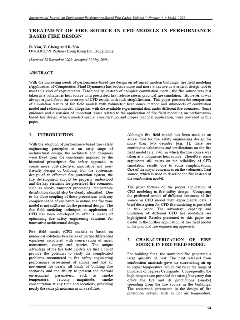 Microsoft Word - Raymond Yau | PDF | Computational Fluid Dynamics | Fires