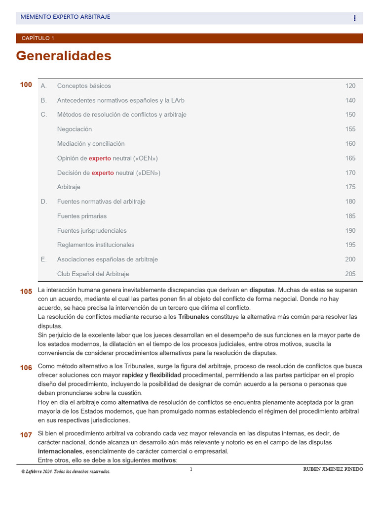 Capitulo 1 Arbitraje | PDF | Arbitraje | Caso de ley