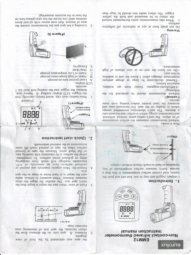 EMM12 - EUROLUX - Temp Meter - USER MANUAL | PDF