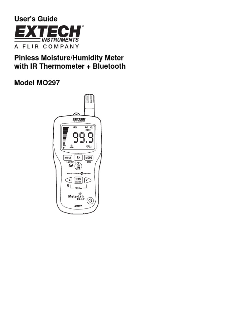 EXTECH M0297 - Thermal Meter | PDF | Humidity | Radio