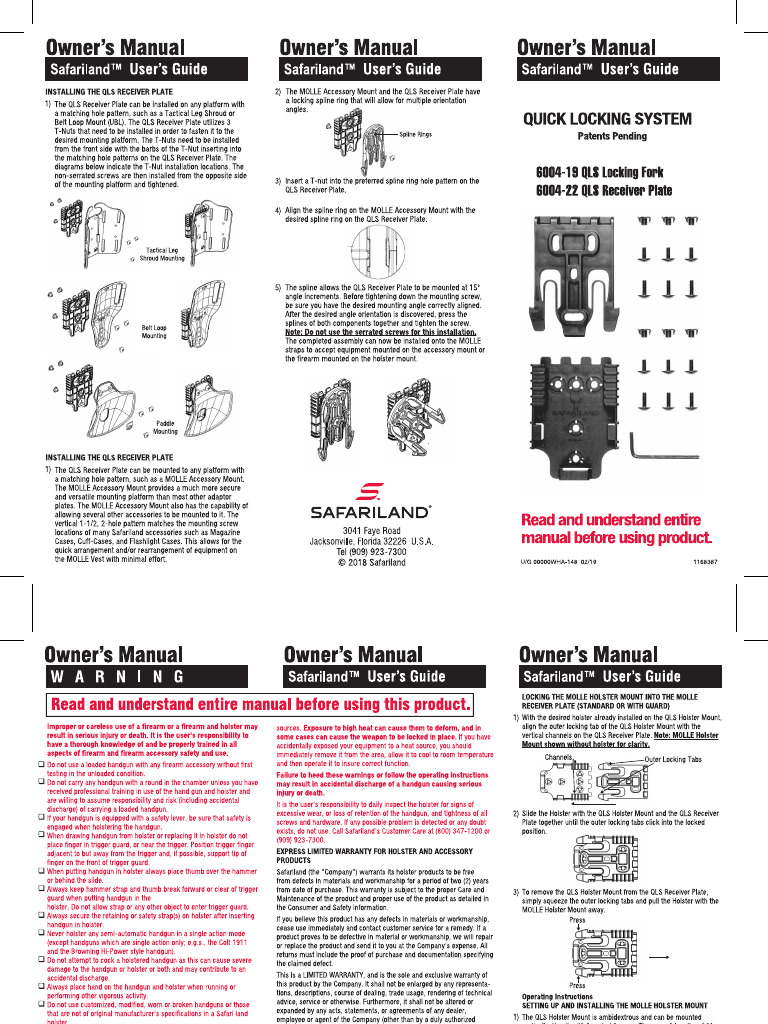Saf Qls Kits User Guide | PDF