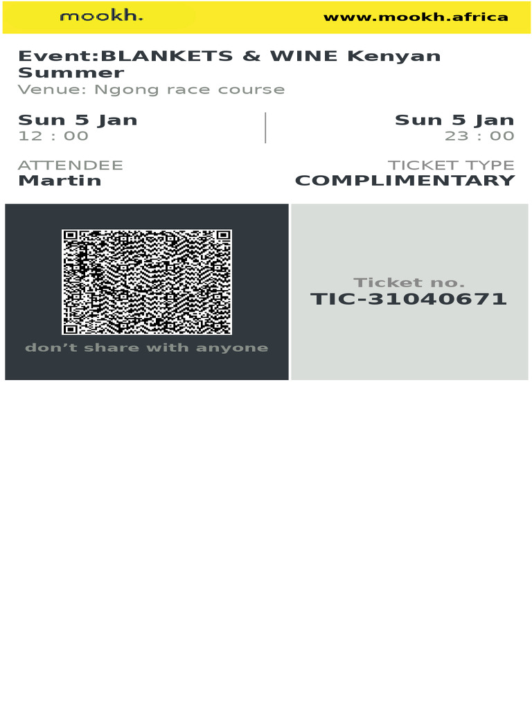 Ticket - 1 2 | PDF