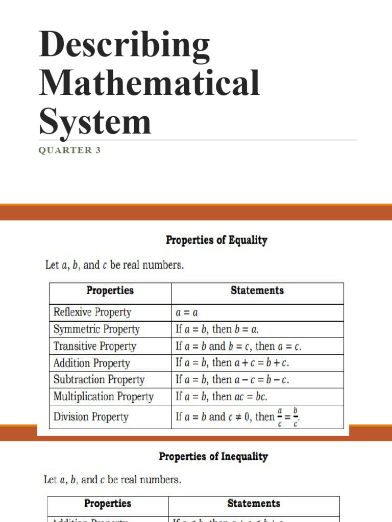 Describing Mathematical System | PDF | Teaching Methods & Materials
