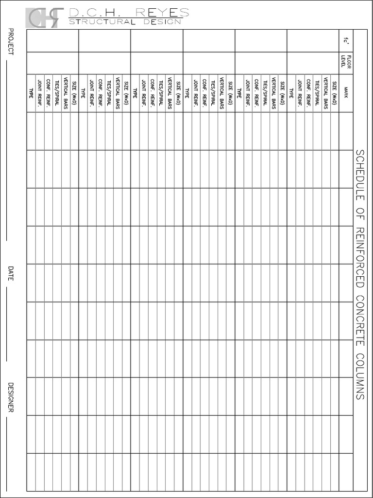 DESIGN SCHEDULES Model ( | PDF