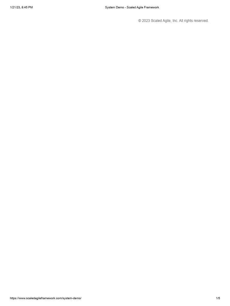 System Demo - Scaled Agile Framework | PDF | Agile Software Development ...