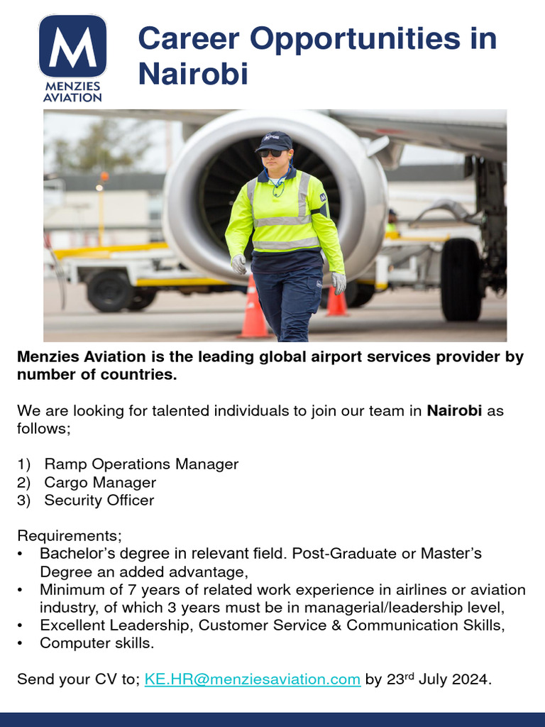 Menzies Aviation Job Openings in Nairobi | PDF