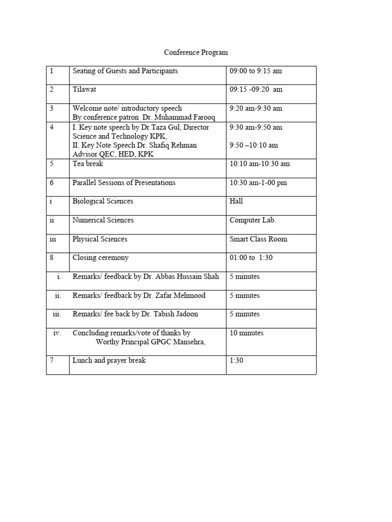 Conference Program | PDF