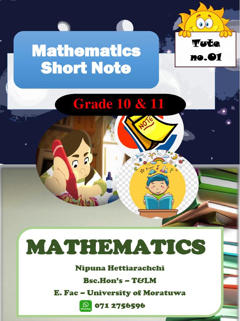Maths EM Shortnote | PDF | Length | Radius