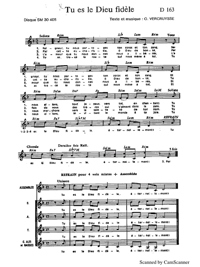 Tu Es Le Dieu Fidèle Éternellement | PDF