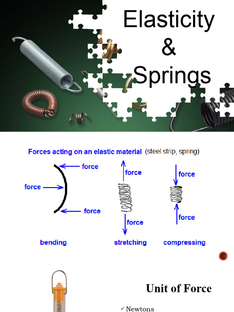 Elasticity & Springs | PDF | Elasticity (Physics) | Force