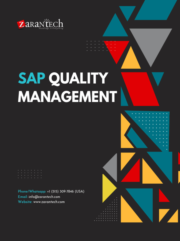 SAP Quality Management Configuration Guide | PDF | Data | Quality ...