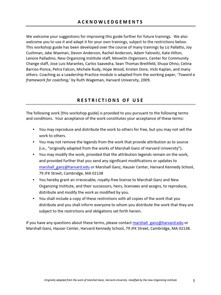 Storytelling Marshall Ganz | PDF | Emotions | Leadership