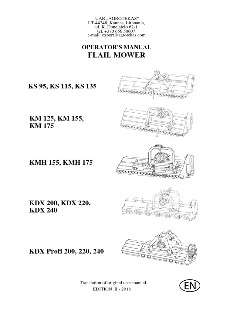 STARK KS95, 115, 135, KM155H, 175H, KDX200, 220, 240 PROFI - Manual Operare & Piese de Schimb ...