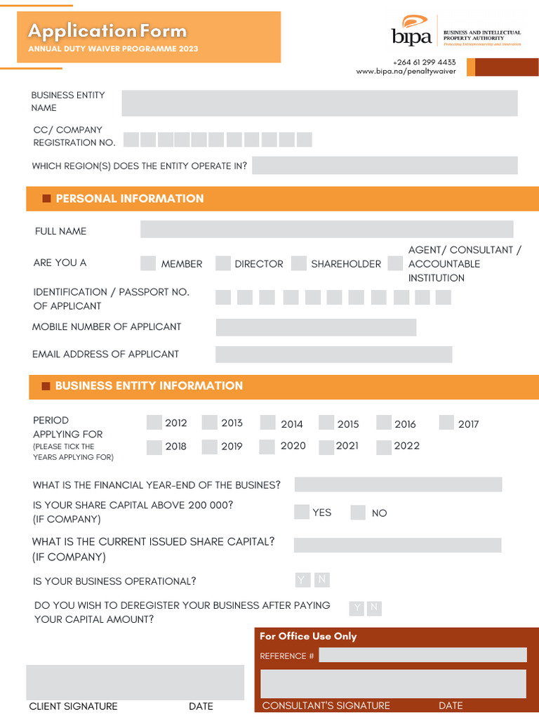 Waiver Application Form Final | PDF | Business | Law