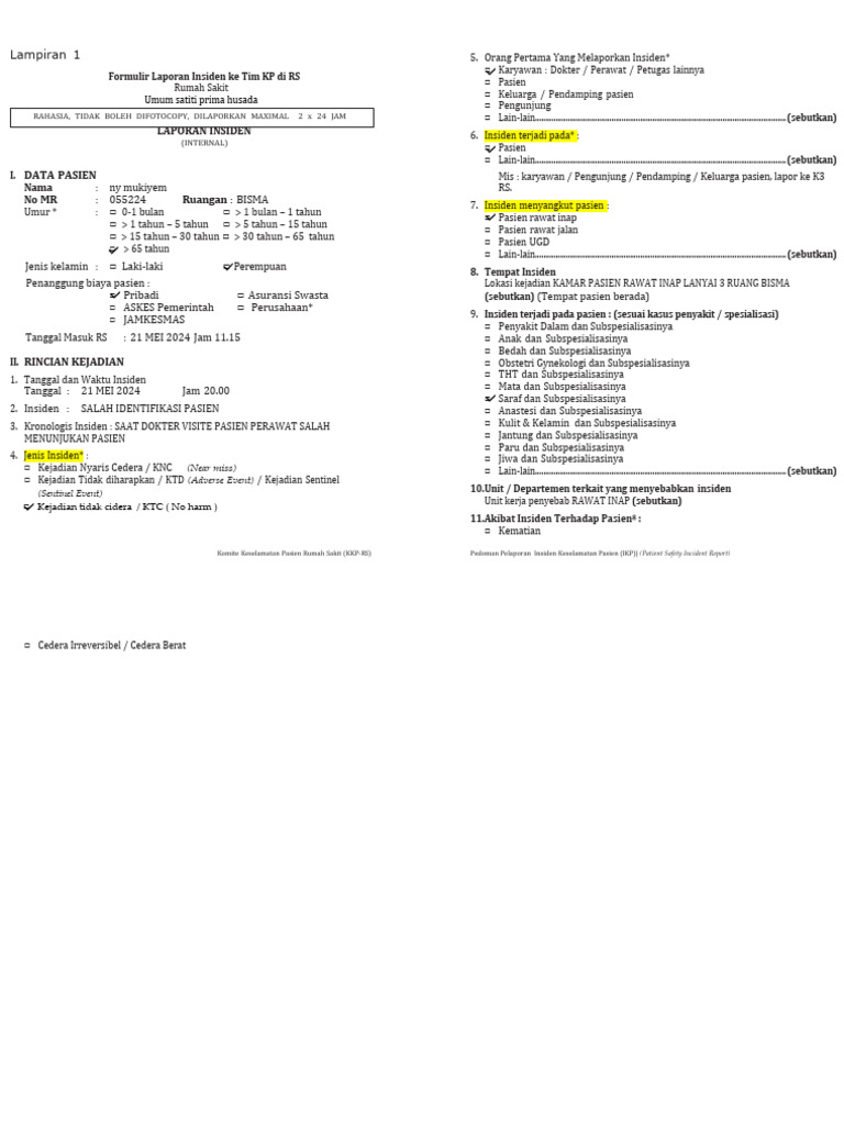 Form Ikp Kasus 1 | PDF