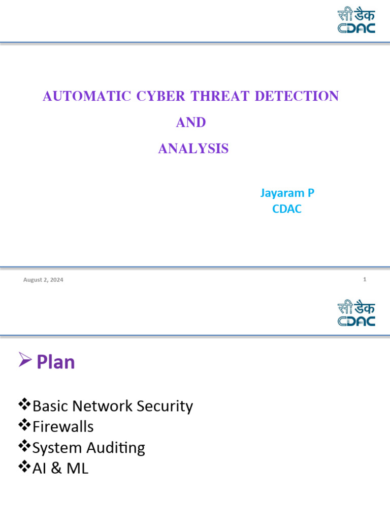 RealTime CyberThreat Detection | PDF | Firewall (Computing) | Denial Of ...