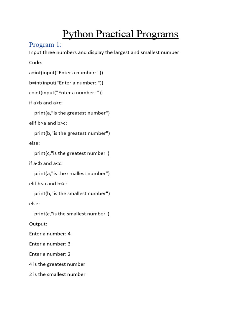 Python Practical Programs | PDF | String (Computer Science) | Letter Case Python Practical Programs | PDF | String (Computer Science) | Letter Case
