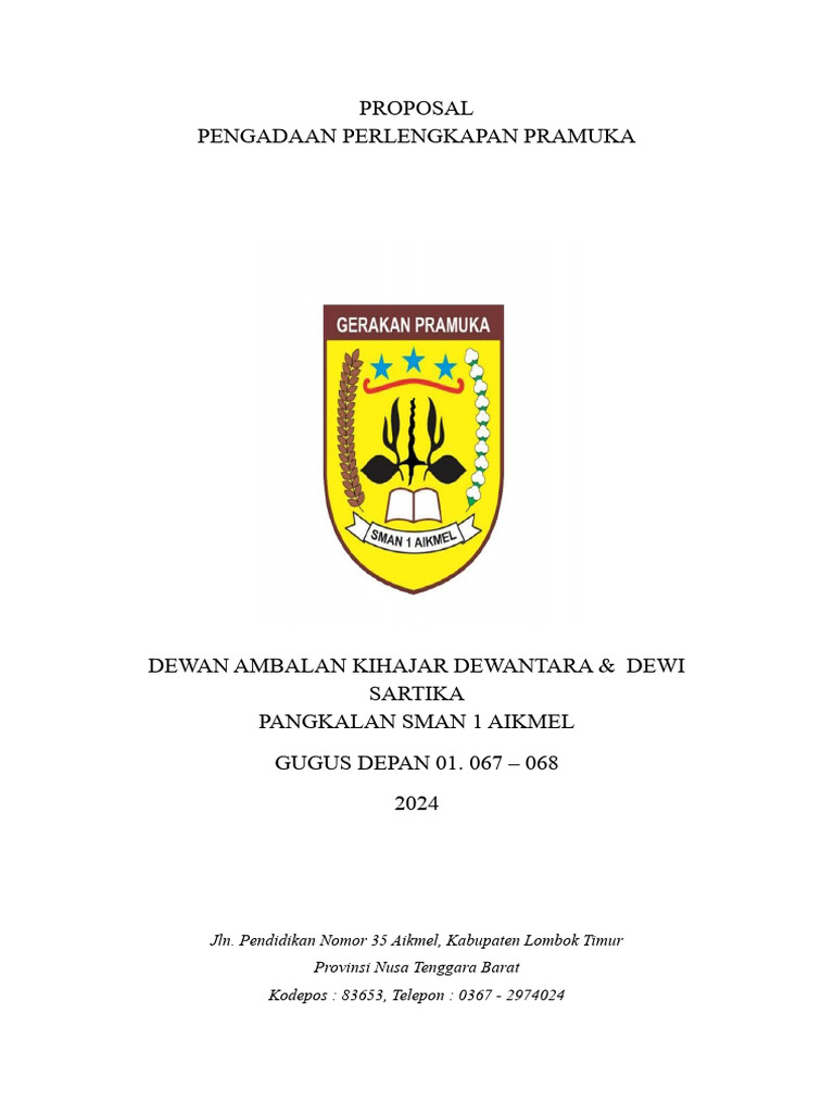 Proposal Lomba Pramuka | PDF