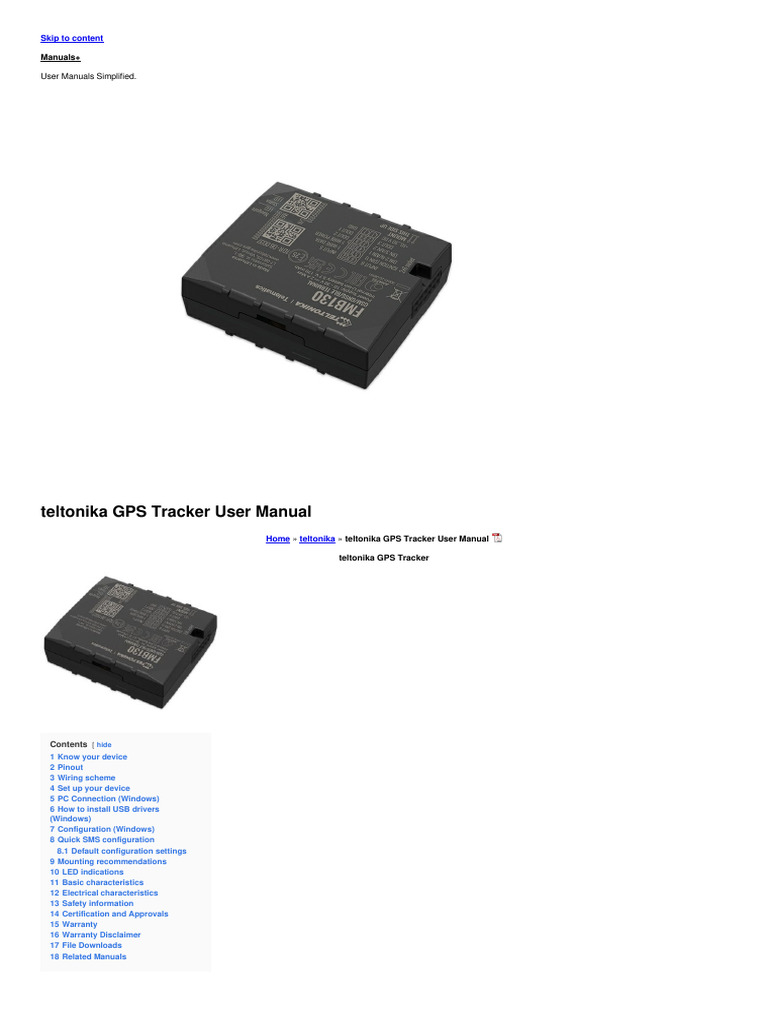 Gps Tracker Manual | PDF | Windows 10 | Microsoft Windows