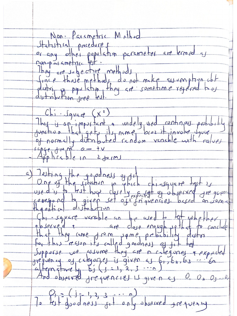 Non Parametric Methods | PDF