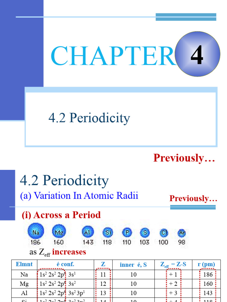 Chapter 4 (Part 4.2.3) | PDF | Ion | Periodic Table