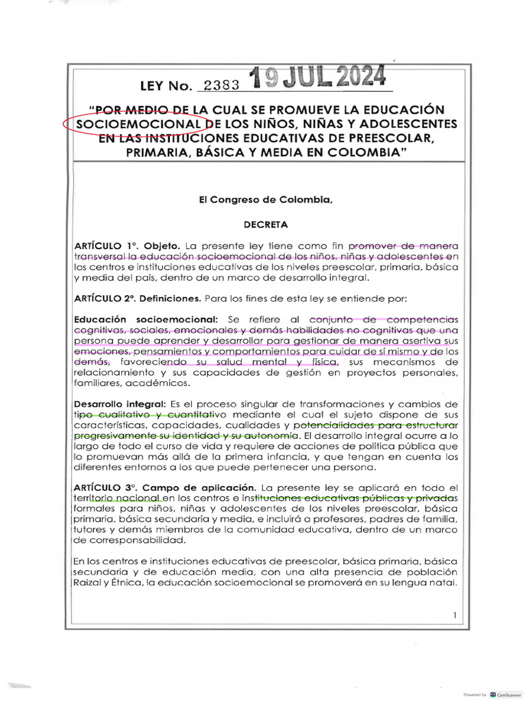 Ley - 2383 - 2024 2024 07 25 | PDF