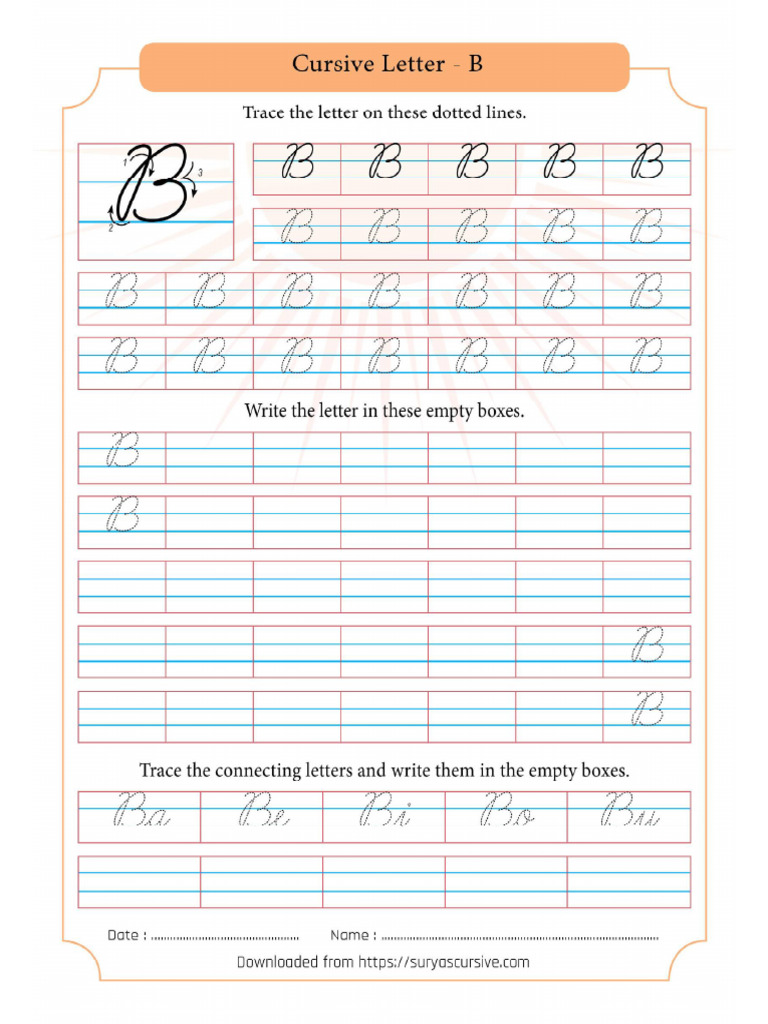 Cursive Capital Letters Worksheet2 | PDF