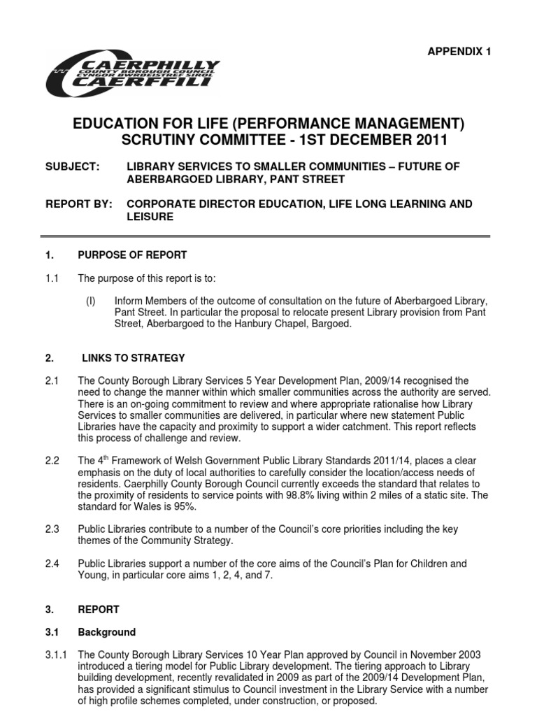 Future of Aberbargoed Library | PDF | Libraries | Survey Methodology