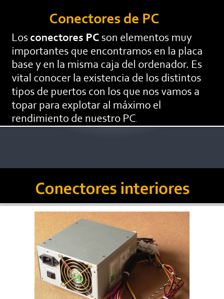 Tipos de Conectores en PC | PDF | USB | Equipo de oficina