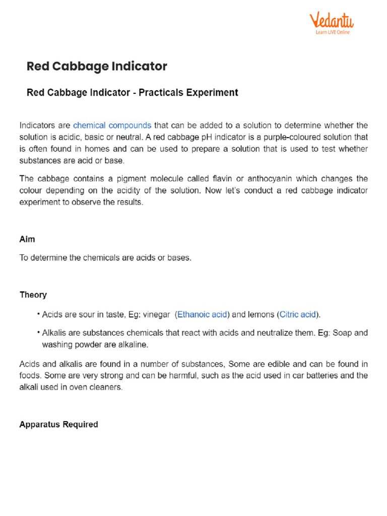 Red Cabbage Indicator | PDF