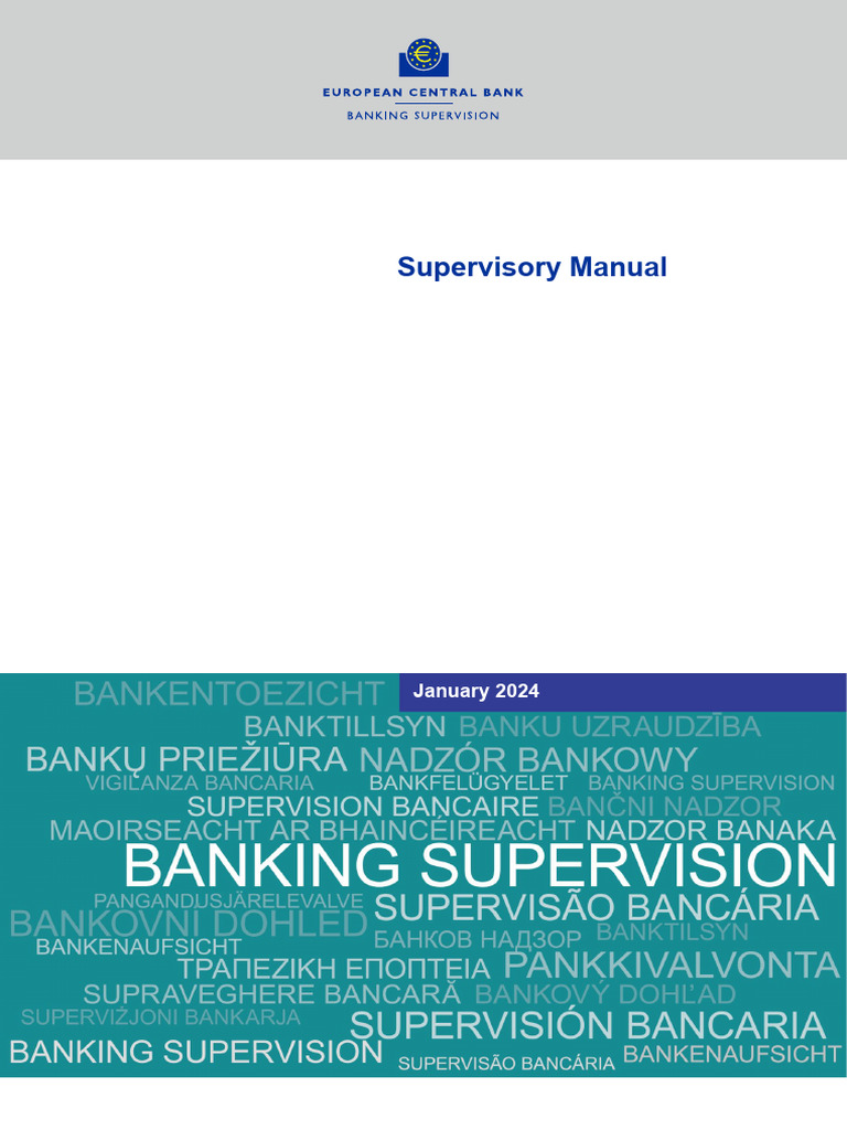 SSM - Supervisory Guides202401 Manual - en | PDF | European Central Bank