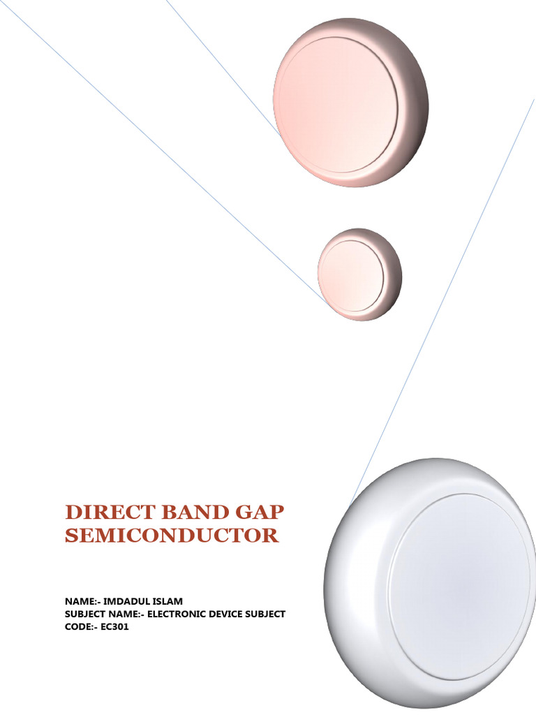 Direct Band Gap Semiconductor | PDF | Band Gap | Semiconductors