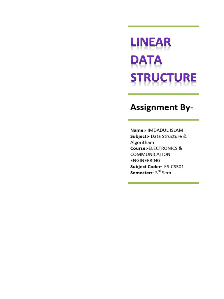 Linear Data Structure | PDF | Queue (Abstract Data Type) | Computer ... Linear Data Structure | PDF | Queue (Abstract Data Type) | Computer ...