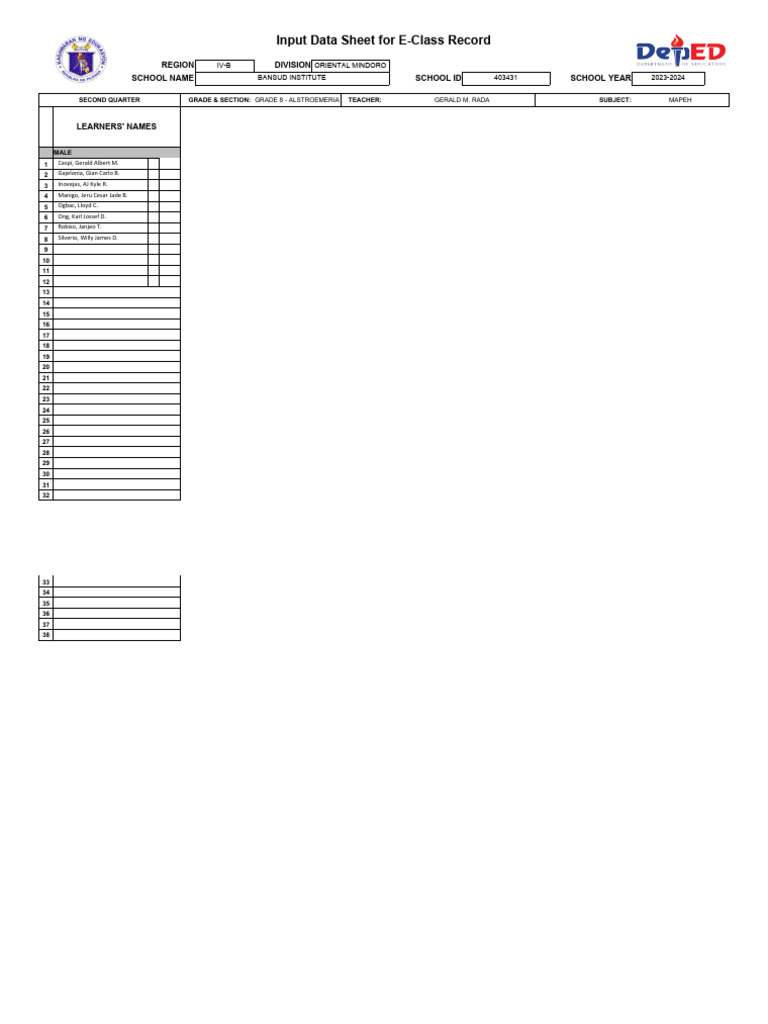 MAPEH ALSTRO - 2ND | PDF