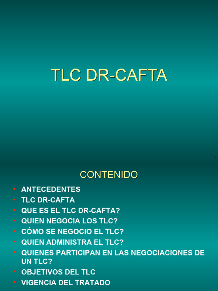 DR Cafta | PDF | Tratado de Libre Comercio Norteamericano | Economias
