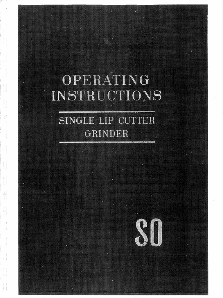 Deckel-Manual S0 | PDF