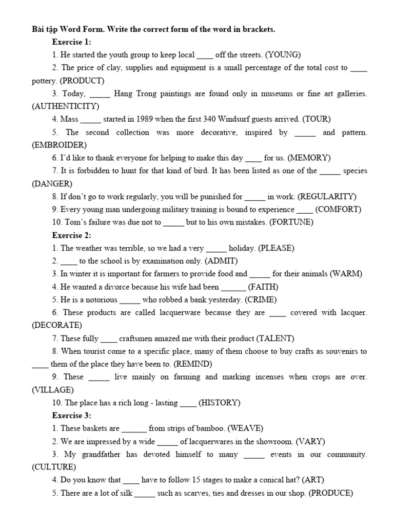 BT Word Formation L P 9 M I | PDF | Sausage | Foods