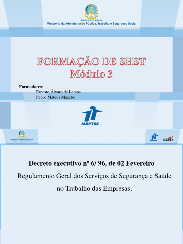 Formação de SHST Módulo 3 | PDF