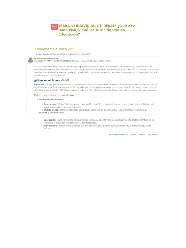 Foro Debate El Buen Vivir | PDF