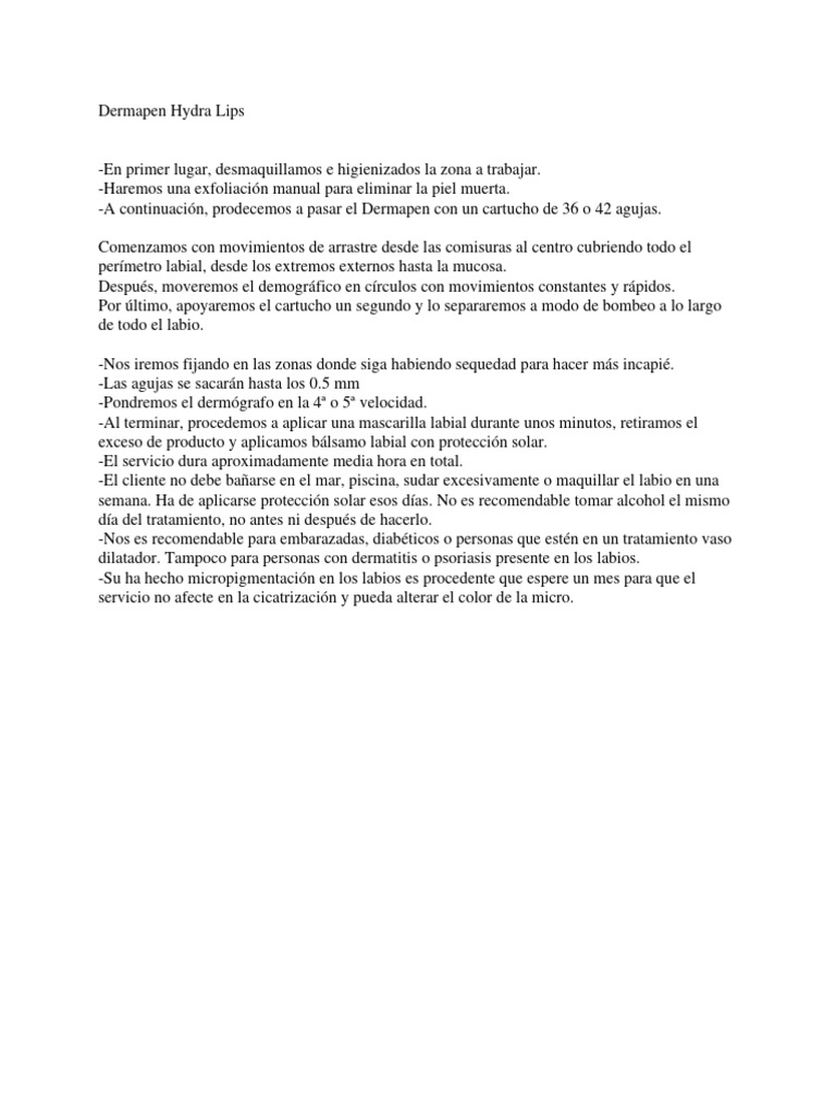 Dermapen Hydra Lips | PDF
