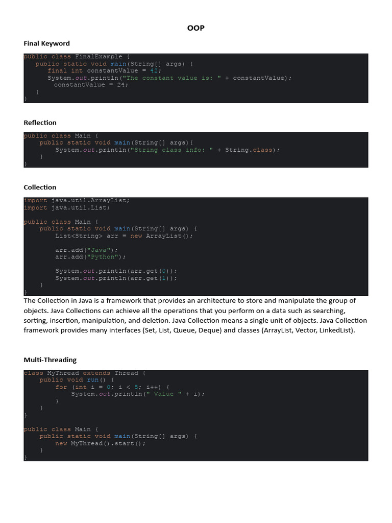 OOP in Java | PDF | Computer Science | Object (Computer Science) OOP in Java | PDF | Computer Science | Object (Computer Science)