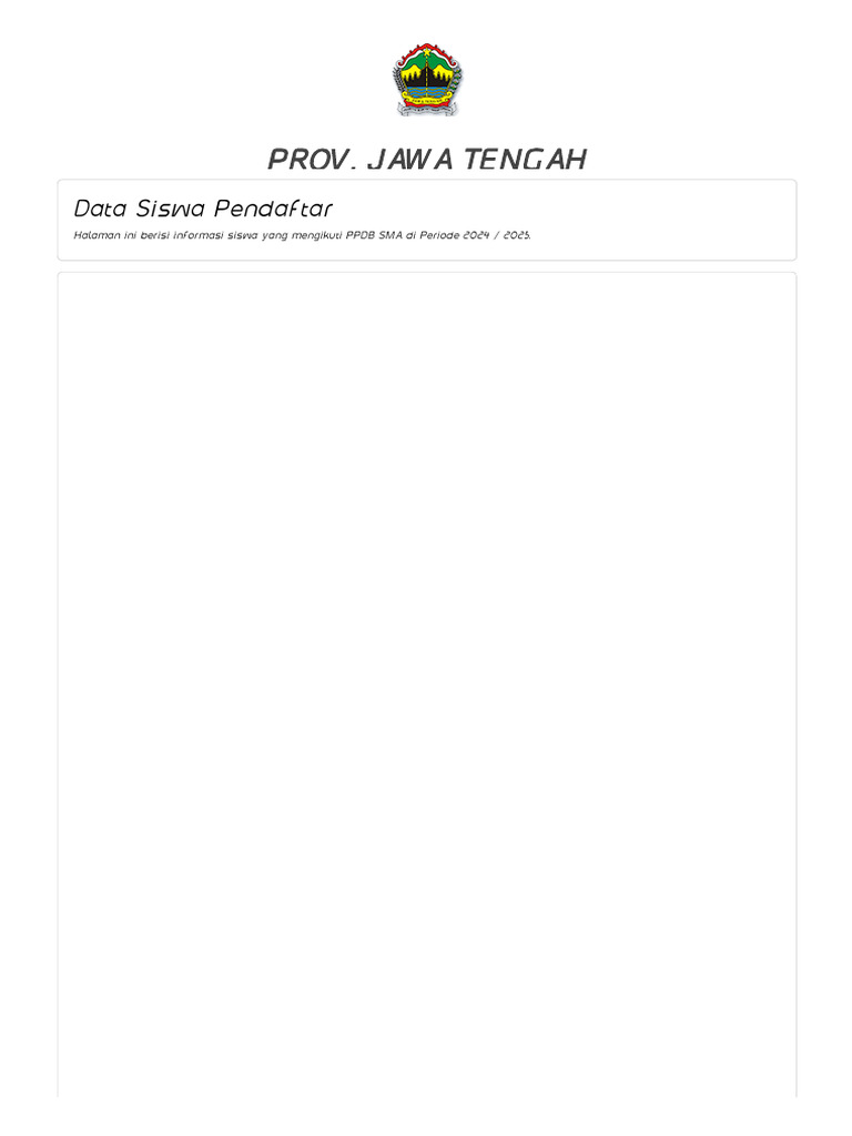 SIAP PPDB Online - Prov. Jawa Tengah | PDF