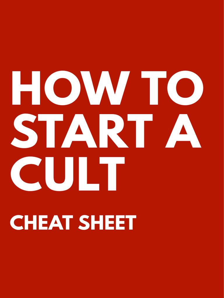 Cult+Cheat+Sheet Jody+Raynsford 2023 | PDF | Career & Growth | Social ...