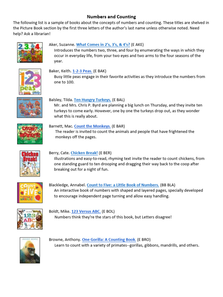 2020 Concept Books Numbers and Counting Updated | PDF | General Fiction