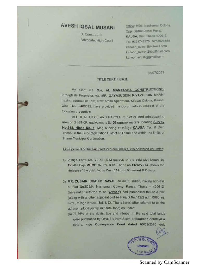 1 Copy of The Legal Title Report | PDF