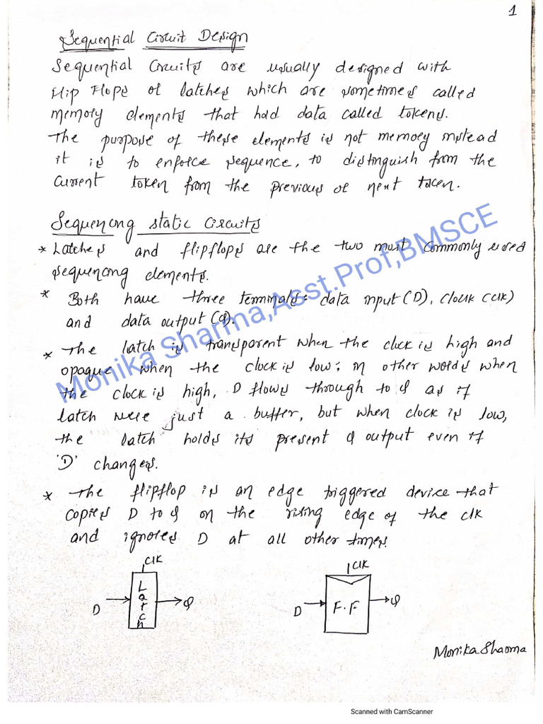 Sequential Circuit Design 4th Unit FOV | PDF