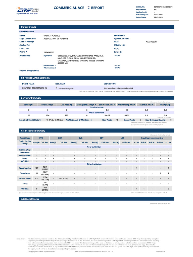 Crif Report Damati | PDF | Mortgages | Loans