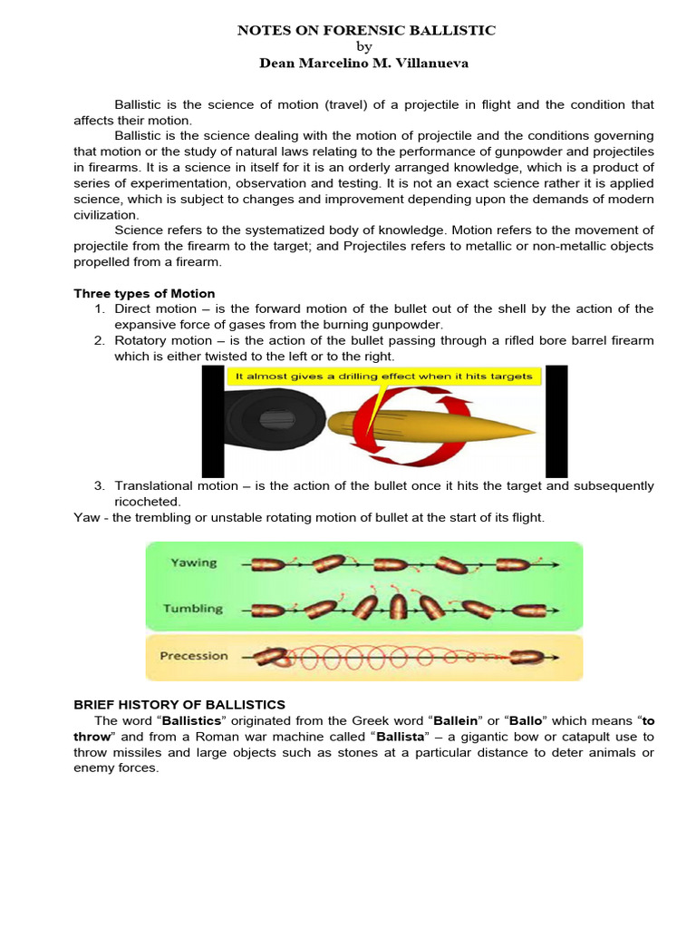 Forensic Ballistics Overview | PDF | Gun Barrel | Bullet